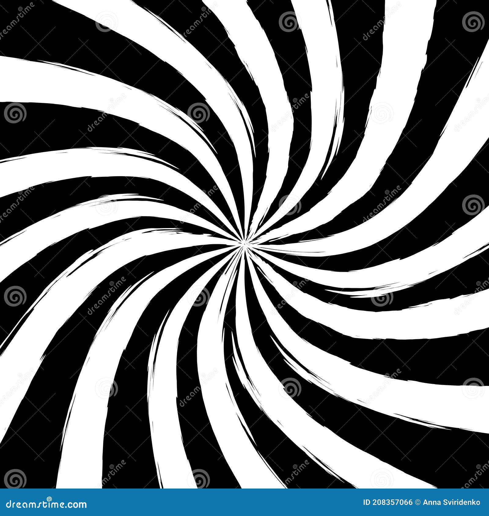 Black and White Swirling Radial Background Helix Rotation Rays Stock ...