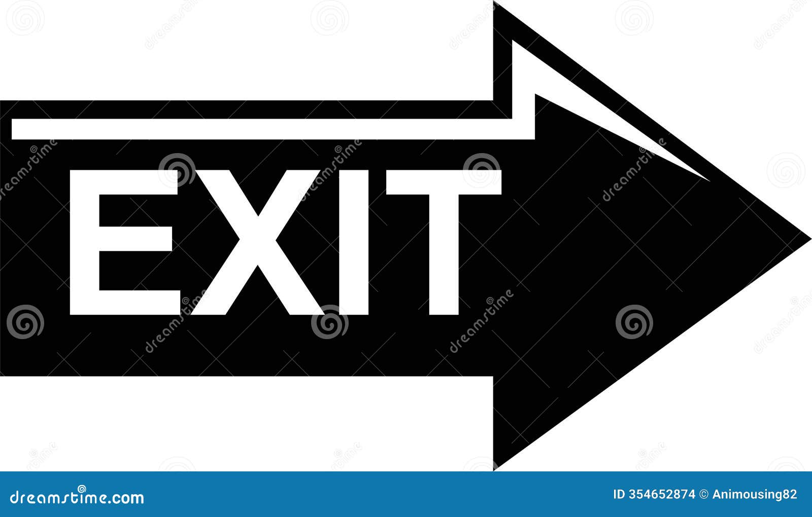 Arrow Exit Indication Sign, Indication Sign, Emergency Fire Exits, Set ...