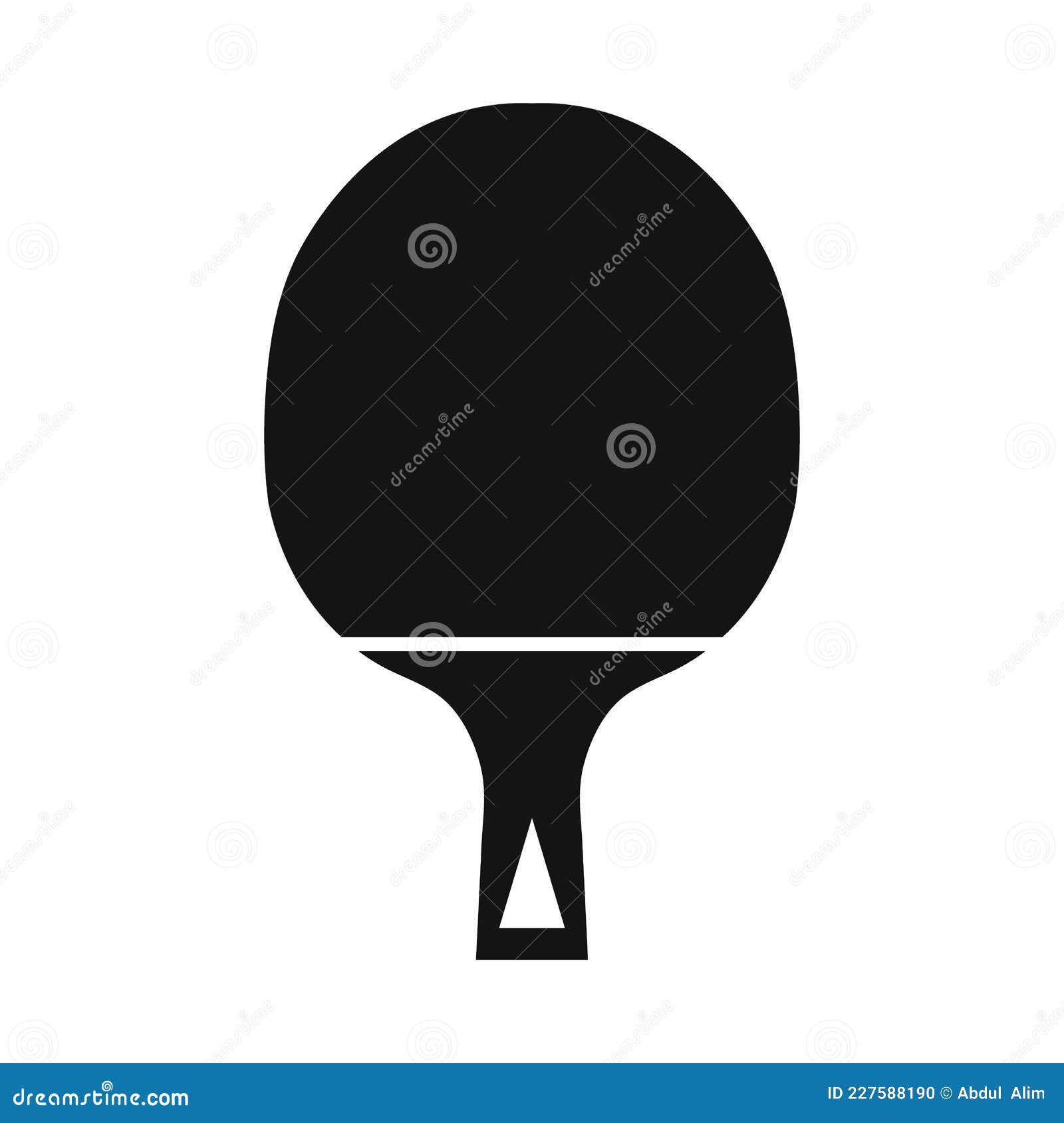Black and White Table Tennis Bat Flat Style Vector Icon. Stock Vector ...