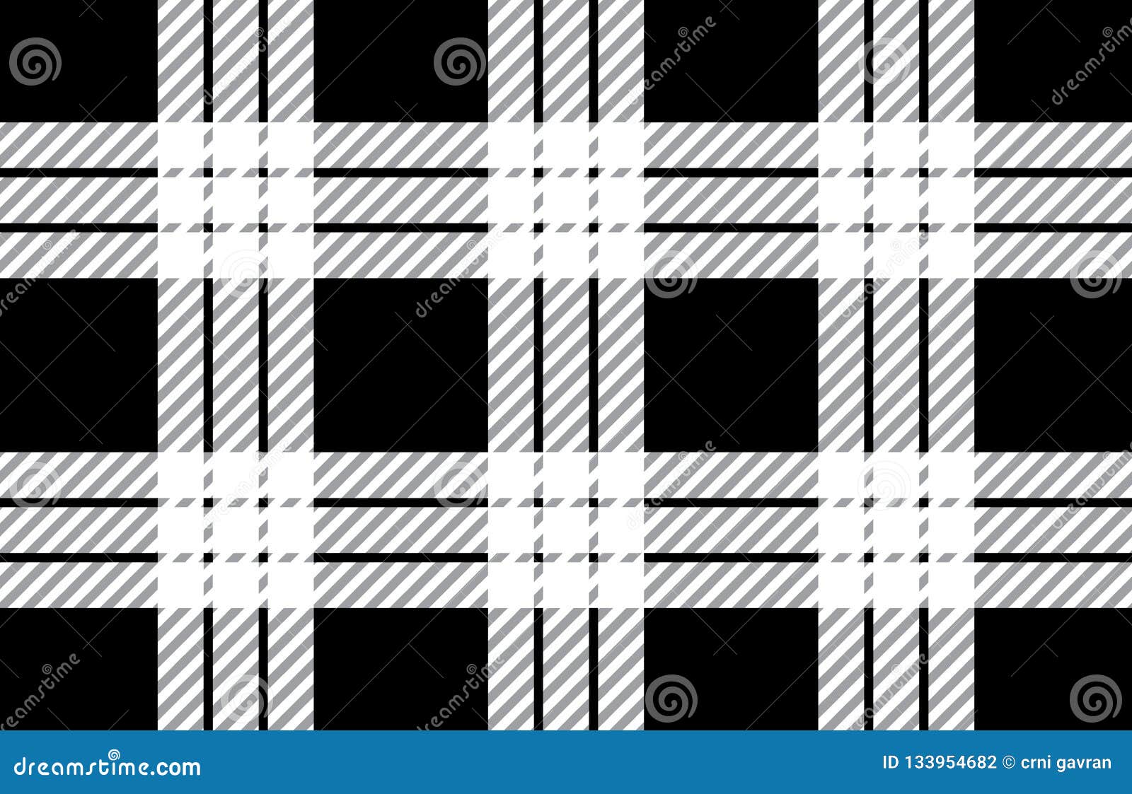 Black and White Tartan Plaid Pattern.Vector Illustration Stock ...