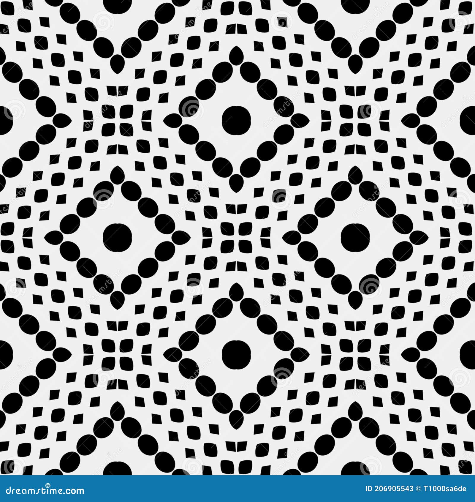 Black and White Texture. Abstract Seamless Geometric Pattern Stock ...