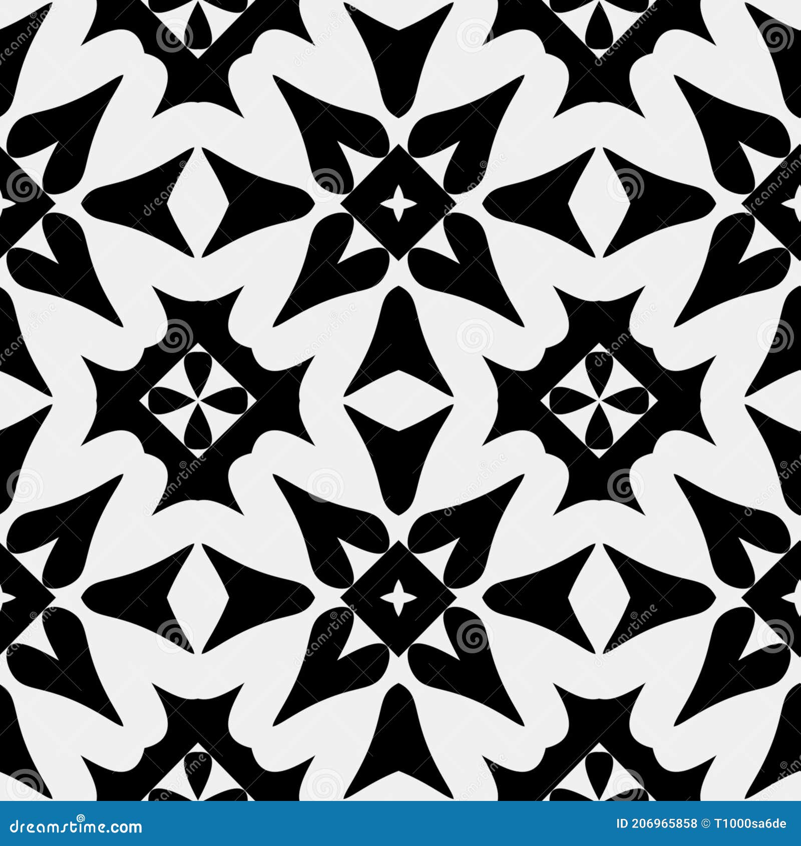 Black and White Texture. Abstract Seamless Geometric Pattern Stock ...