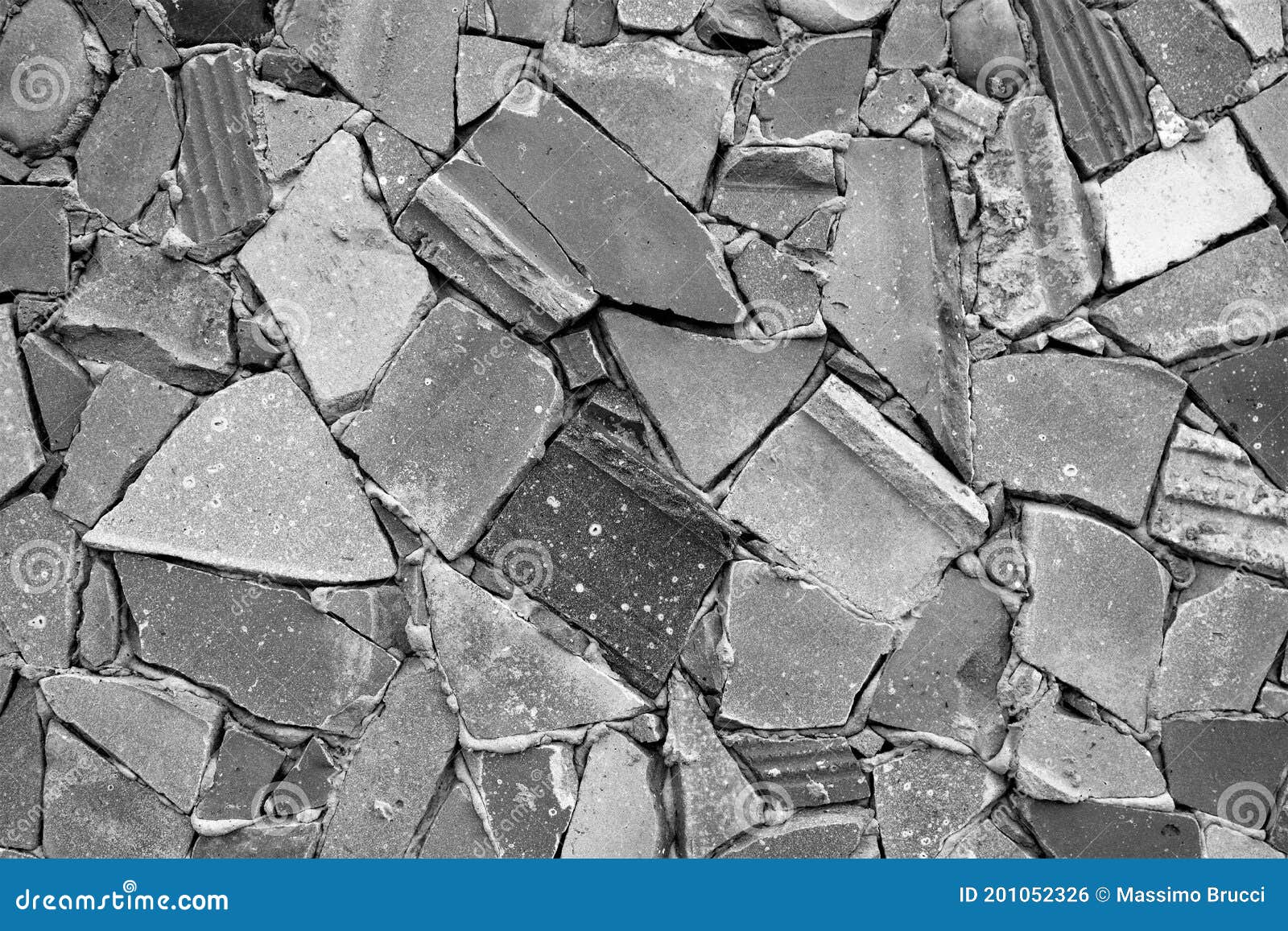 Brick Mosaic Texture with Irregular Shapes Stock Photo - Image of ...