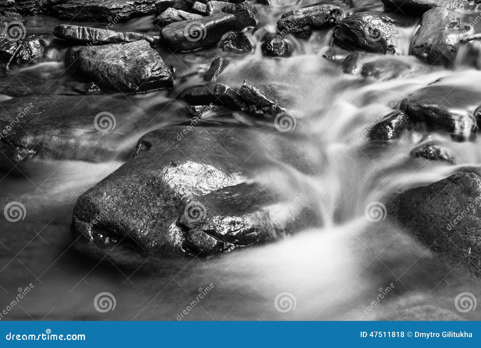 Black and White Texture of Flowing Water Stock Photo - Image of splash ...
