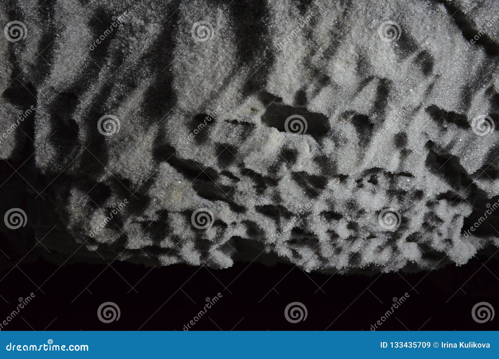 Black and White Texture of Snow Crystals Stock Image - Image of design ...