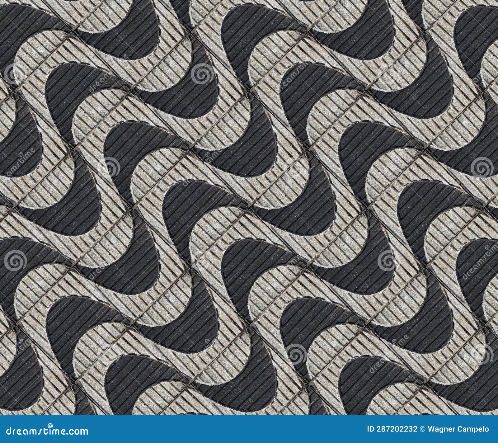 Black and White Textured Concrete Blocks Pattern on Floor Stock Photo ...