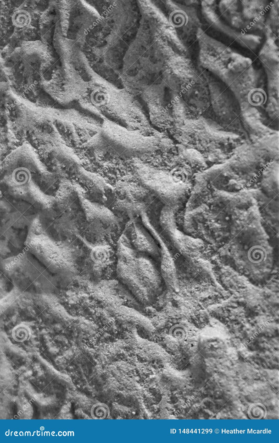Black and White Textured Flow Pattern in Rock Stock Image - Image of ...