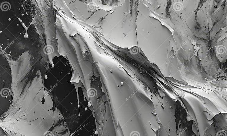 Black and White Textured Surface with Dripping, Splattered Effect ...