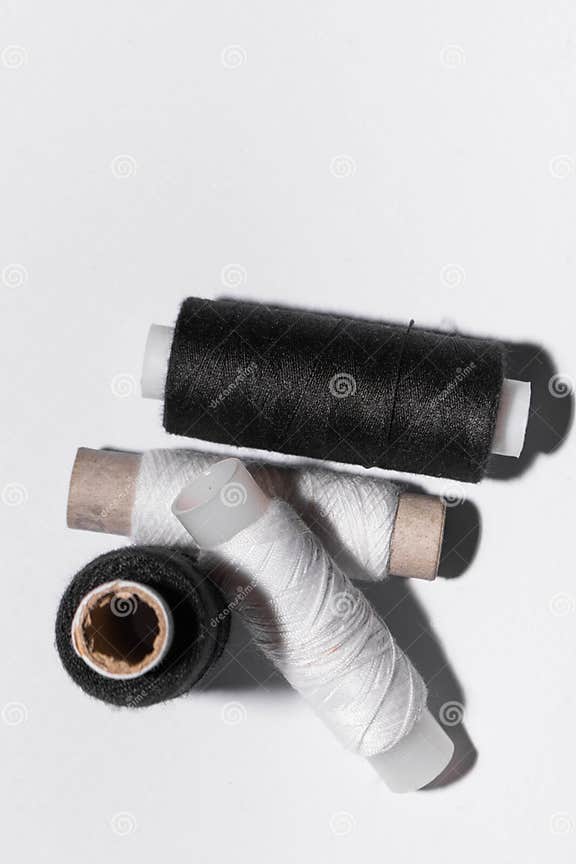 Black and white thread stock photo. Image of string - 153633416