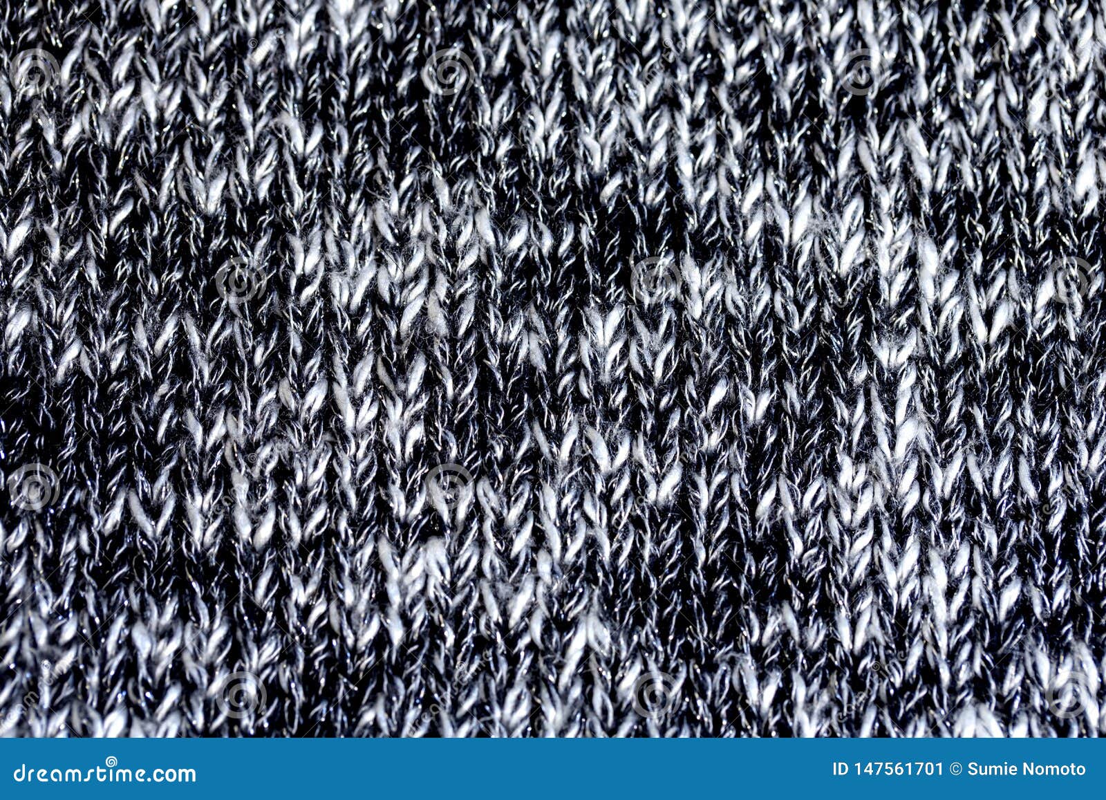 Black and White Threads Wool Texture Made of Cotton or Wool. Closeup ...