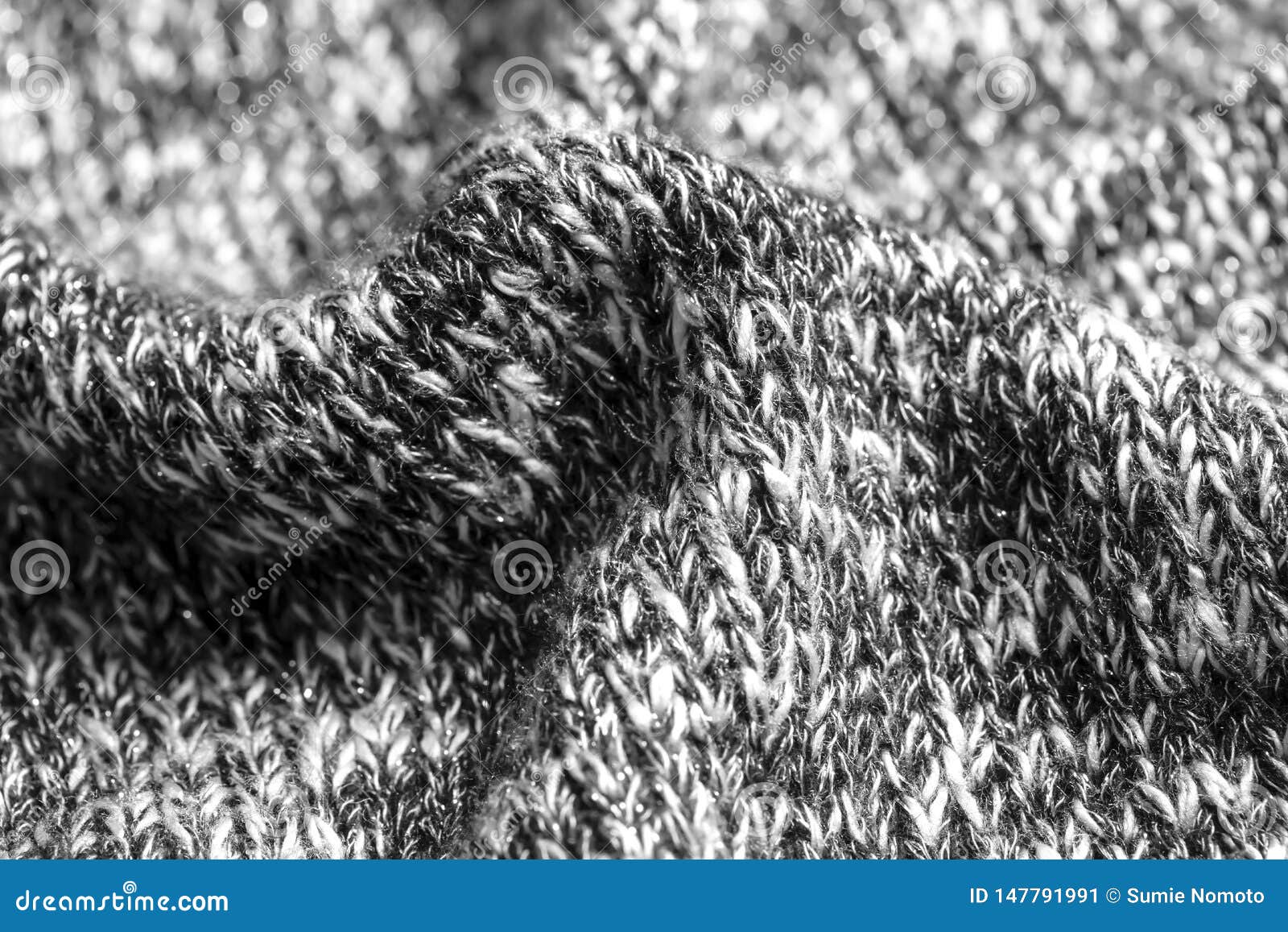 Black and White Threads Wool Texture Made of Cotton or Wool. Closeup ...