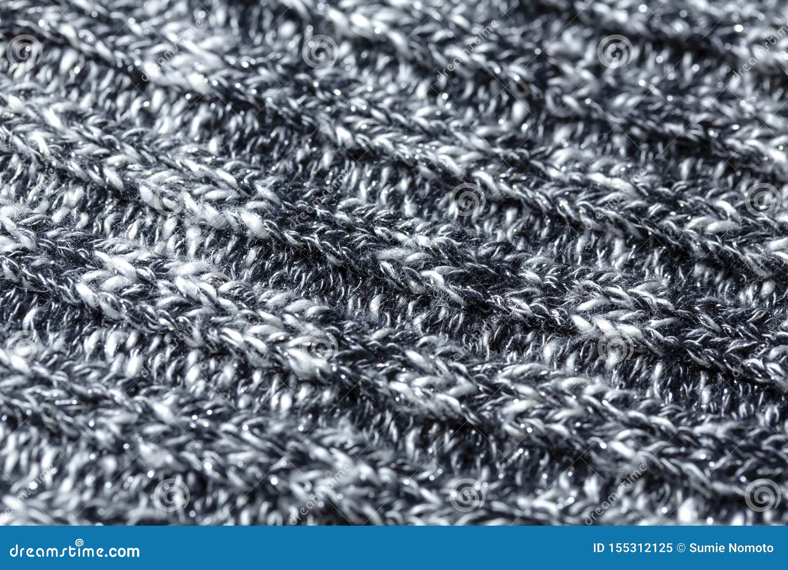 Black and White Threads Wool Texture Made of Cotton or Wool. Closeup ...