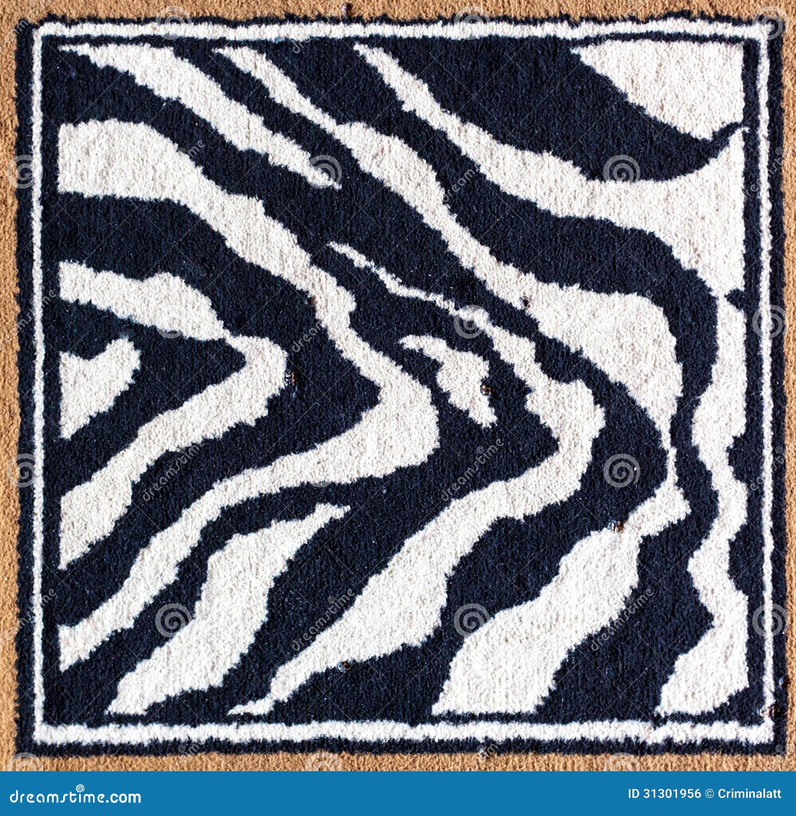 Black and white tiger rug stock photo. Image of decor - 31301956