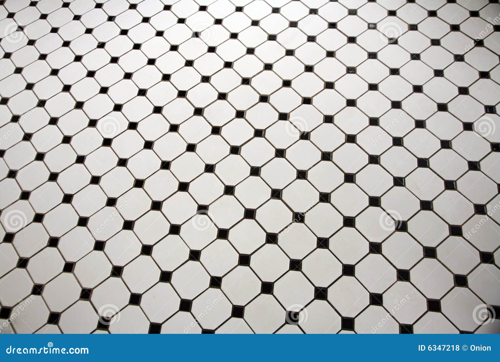 Black and White Tiled Floor Stock Photo - Image of pattern, indoor: 6347218