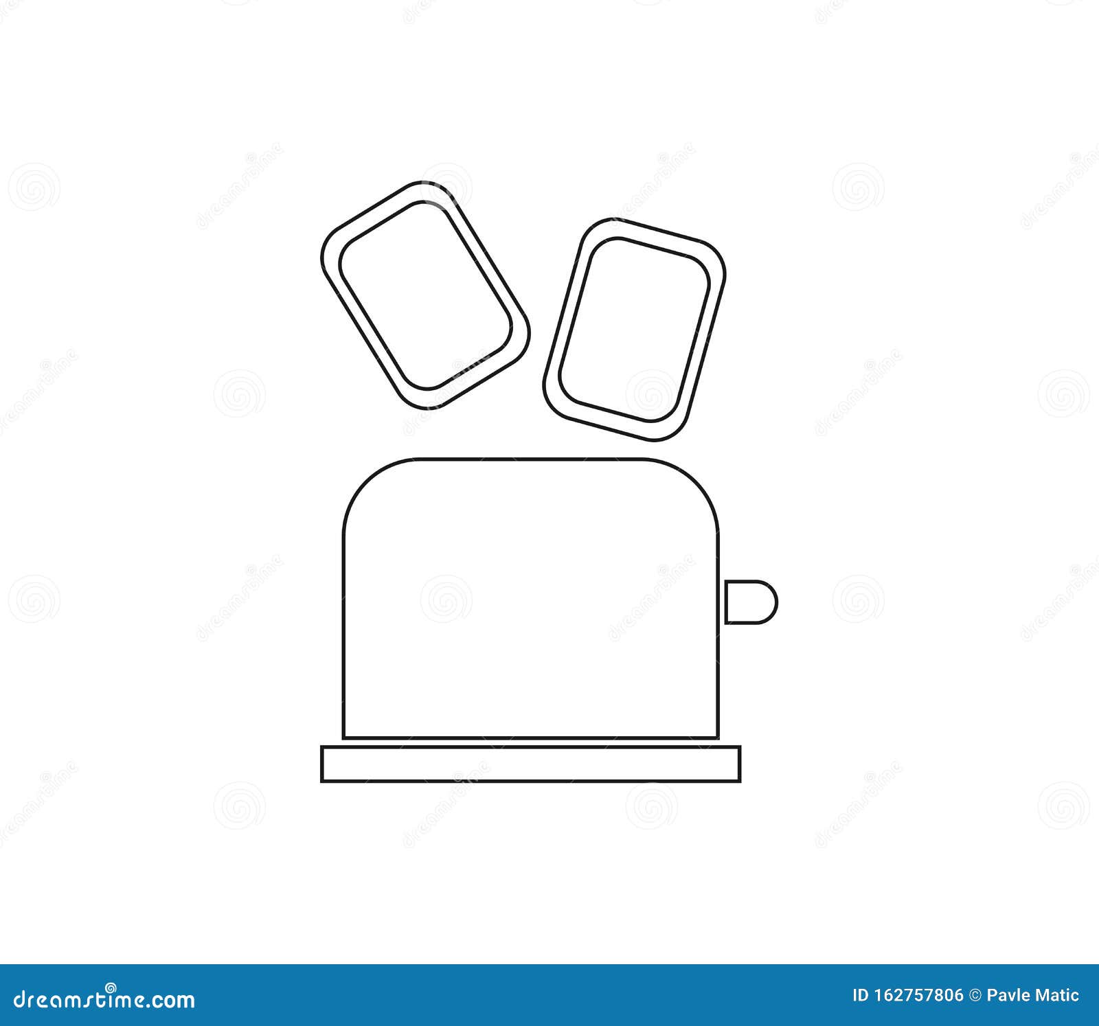 Black and White Toaster Icon on White Stock Vector - Illustration of ...