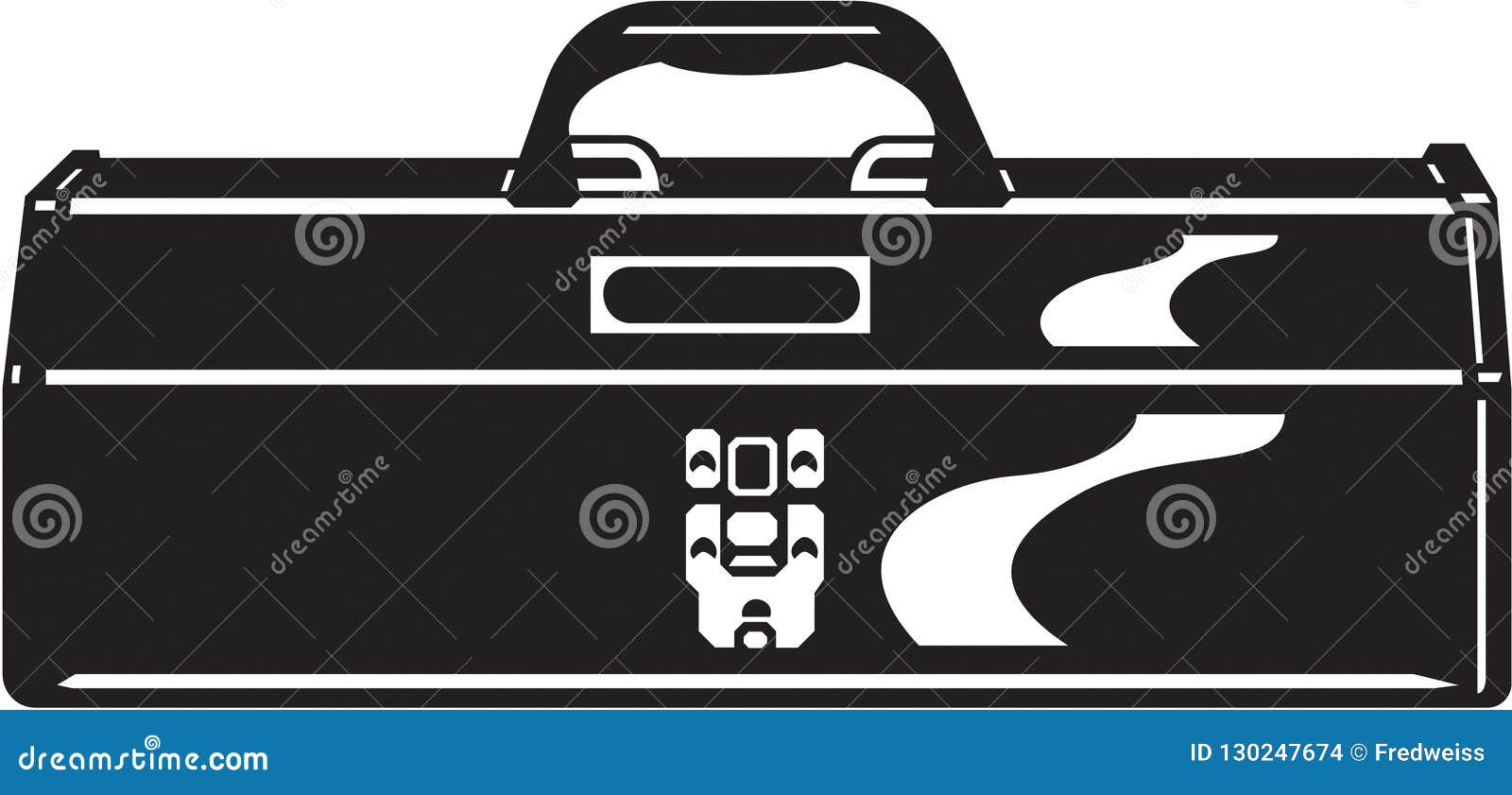Black and White Toolbox Illustration Stock Vector - Illustration of ...