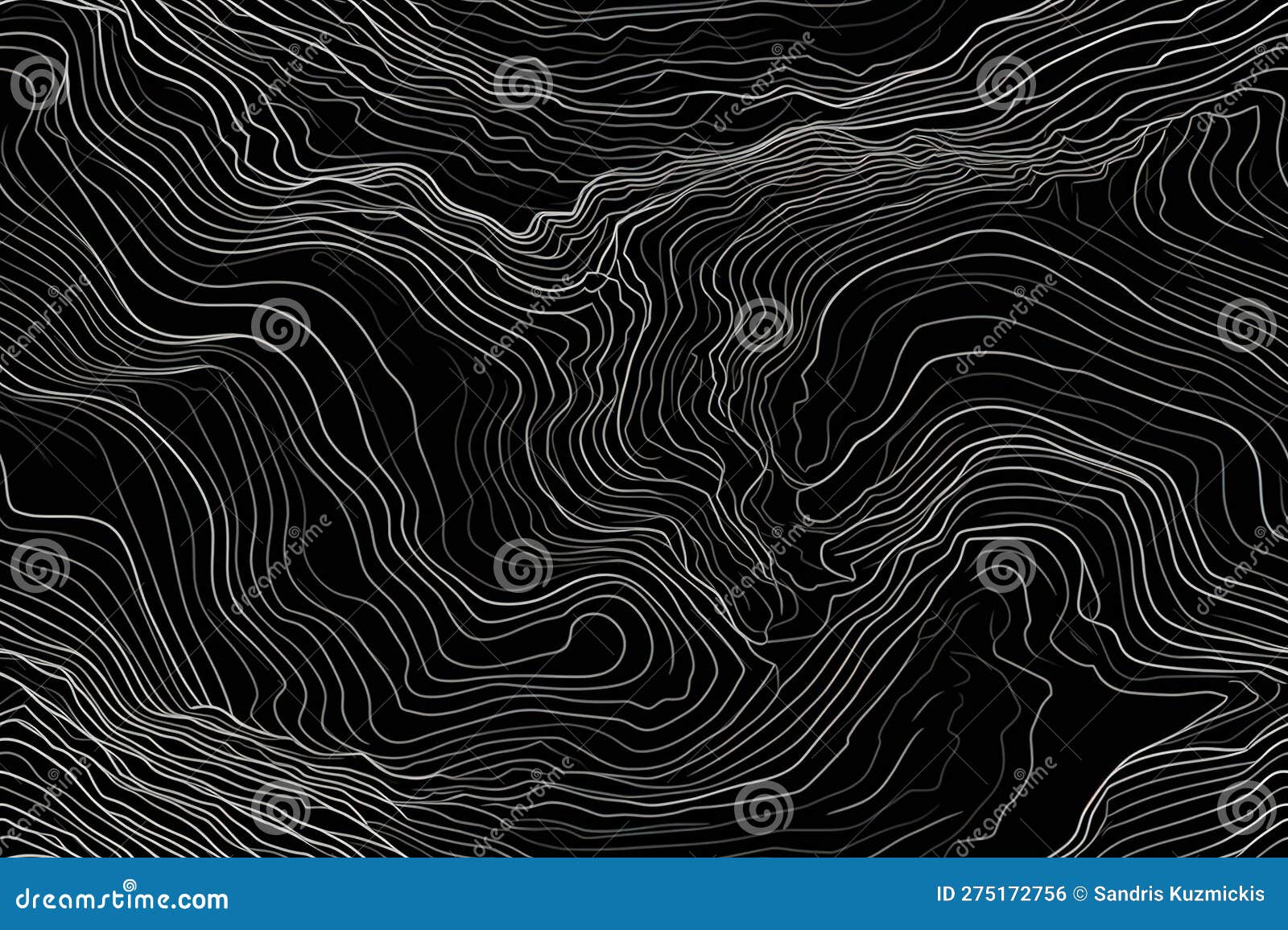 Black and White Topography Map Lines Background. Generative AI Stock ...