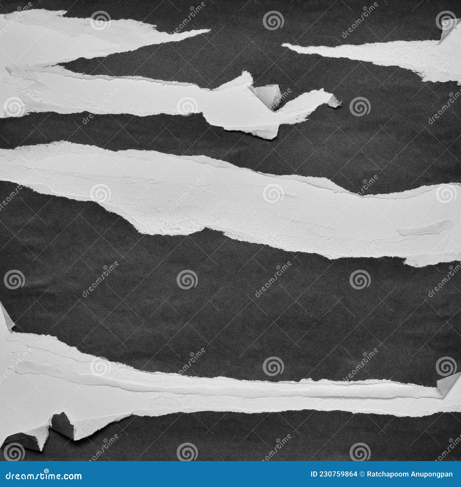 Black and White Torn Paper Collage Style, Ripped Paper Effect, Texture ...