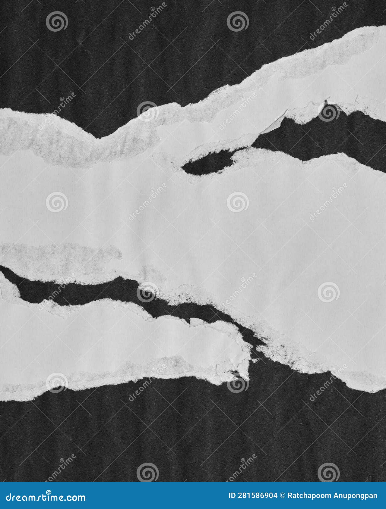 Black and White Torn Paper Collage Style, Ripped Paper Effect, Texture ...