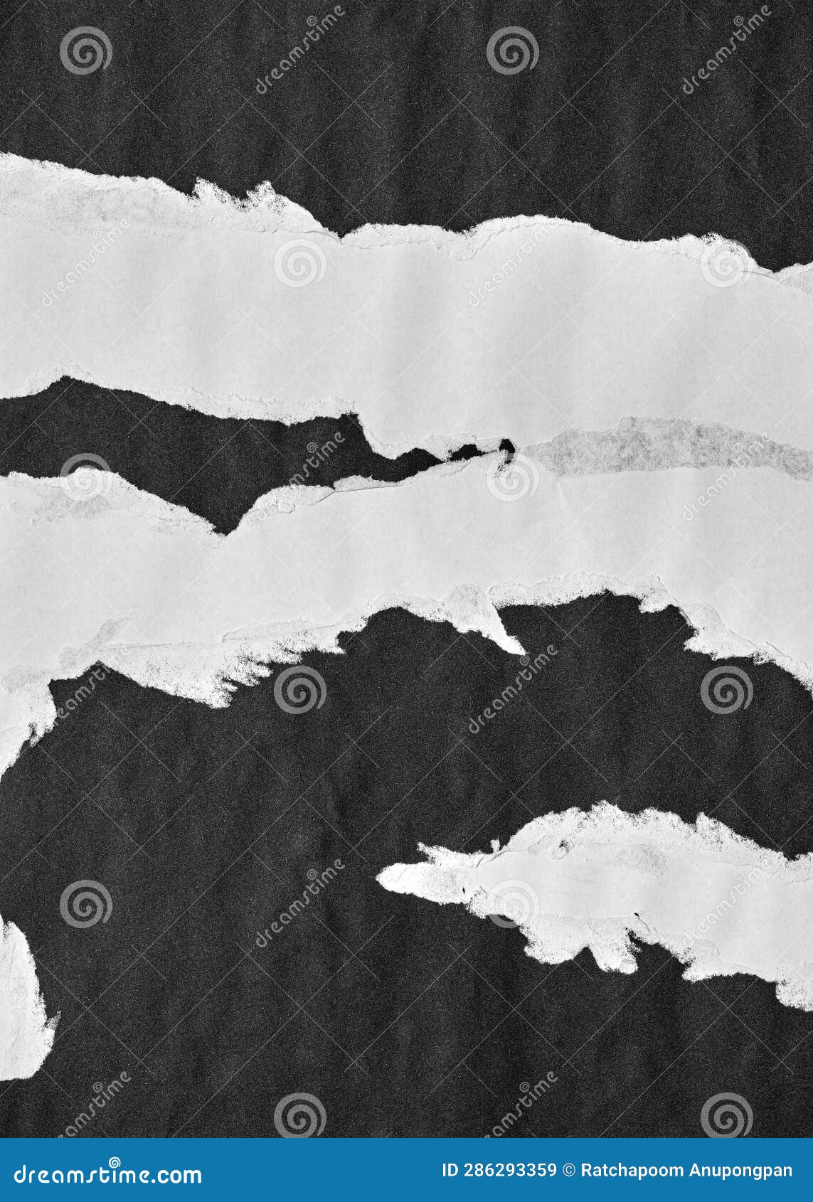 Black and White Torn Paper Collage Style, Ripped Paper Effect, Texture ...