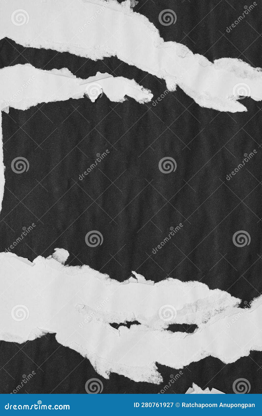 Black and White Torn Paper Collage Style, Ripped Paper Effect, Texture ...