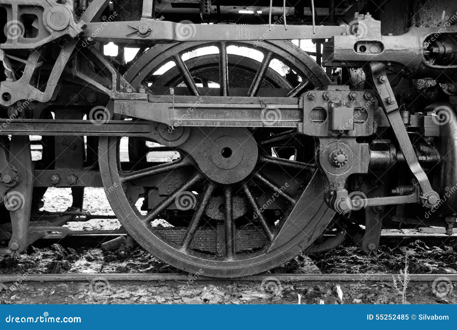 The Train Wheel. Of Steam Locomotive Stock Photo | CartoonDealer.com ...