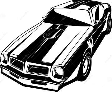 Black and white Trans am stock vector. Illustration of transportation ...