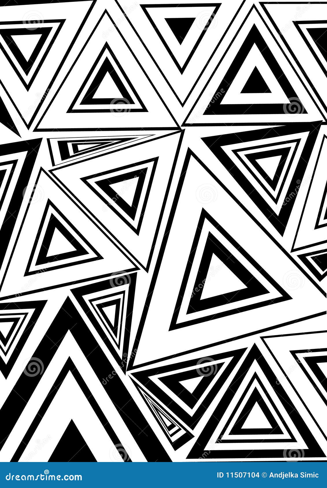 Black and white triangle stock vector. Illustration of graphic - 11507104