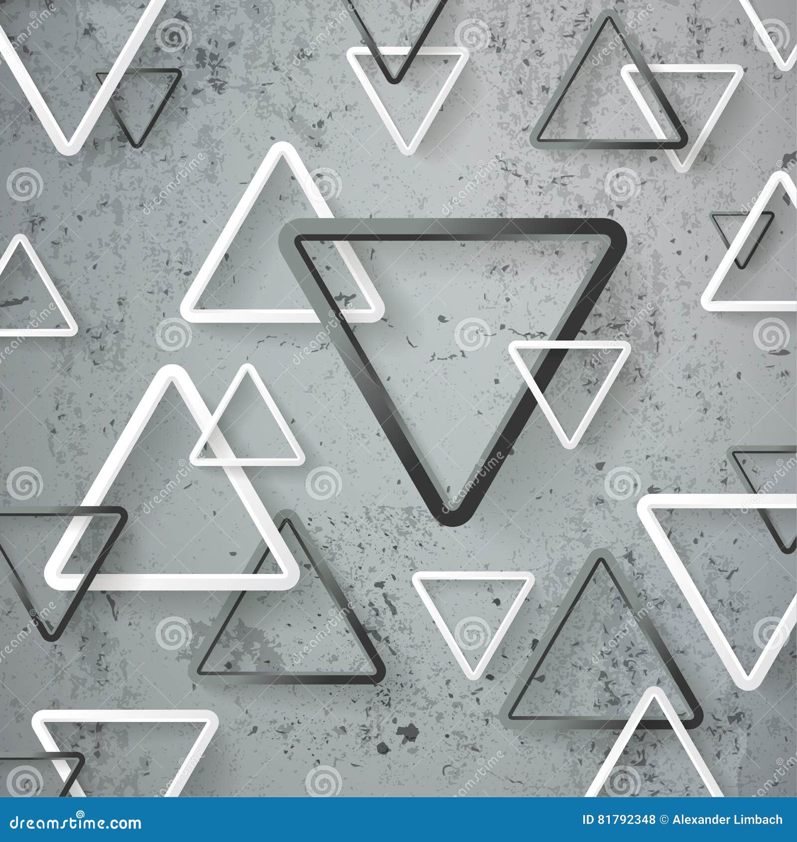 Black and White Triangle Concrete Stock Vector - Illustration of ...
