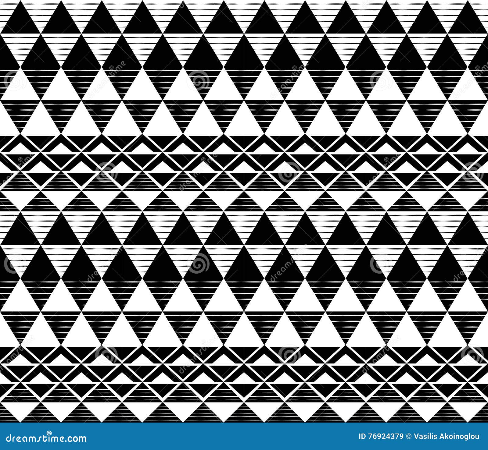 Black and White Triangle Pattern Stock Vector - Illustration of design ...