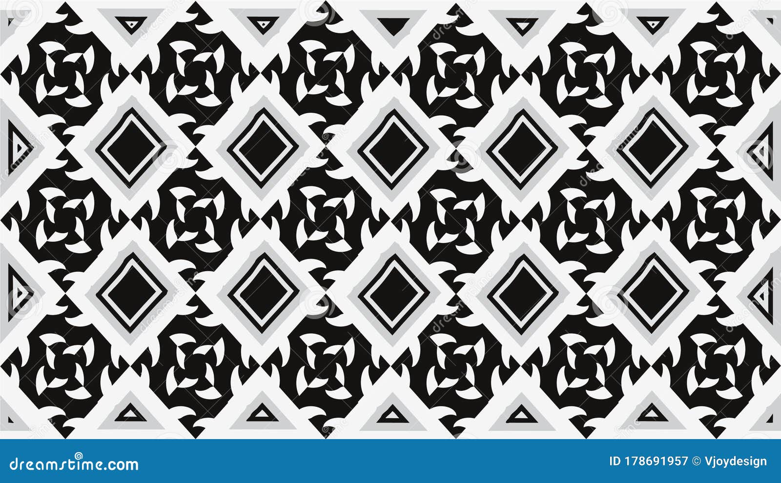 Black and White, Triangle Pattern, Vector Graphic Design Stock Vector ...