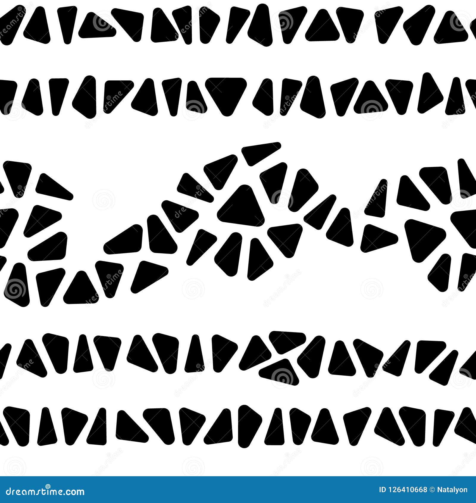 Triangle Pattern Black And White Border