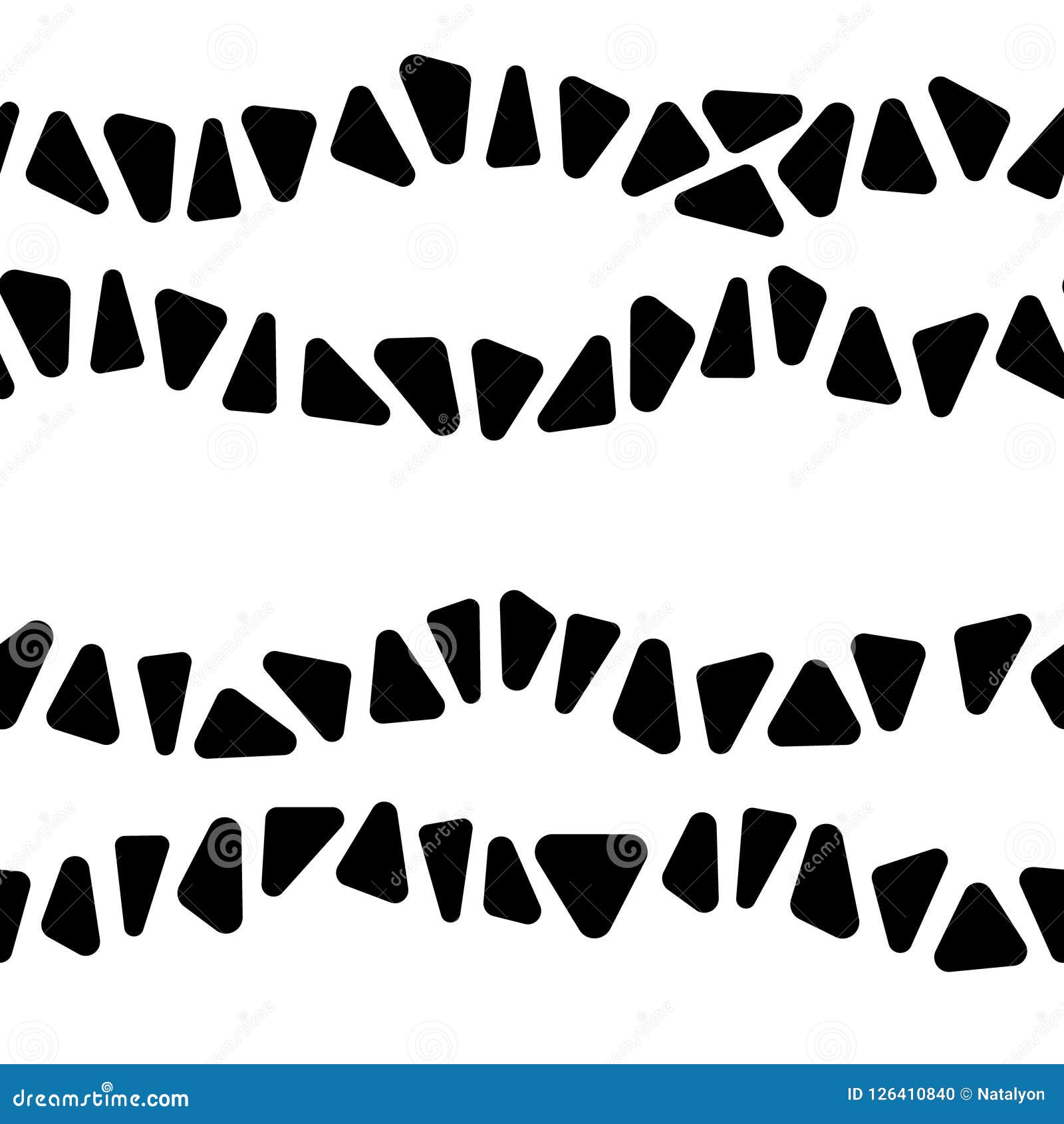 Triangle Pattern Black And White Border