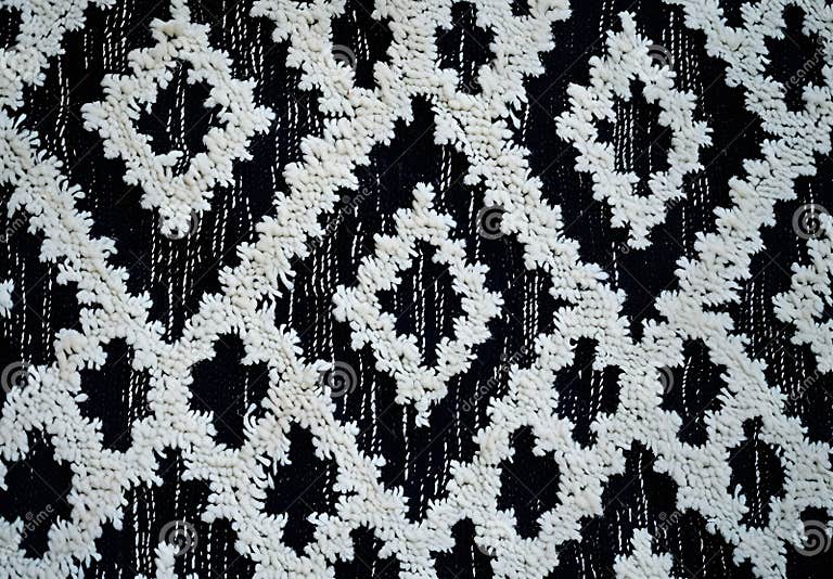 Black and White Tribal Diamond Pattern Carpet Texture Stock ...