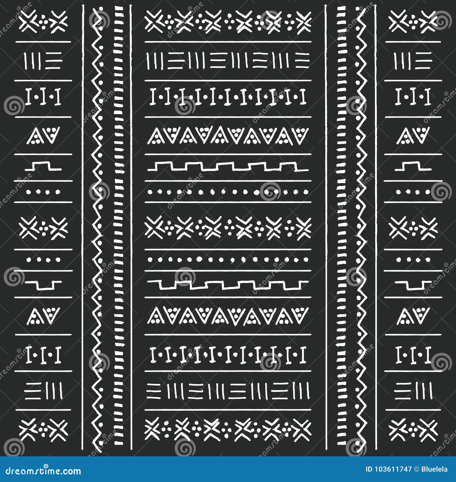 African Tribal Patterns Black And White