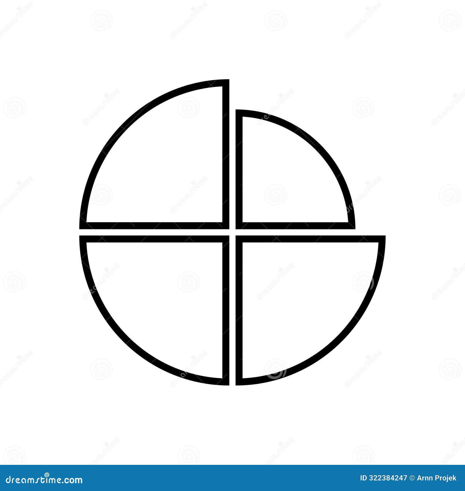 Black and White Unique Three by Four Circle Diagram. Outline Design ...