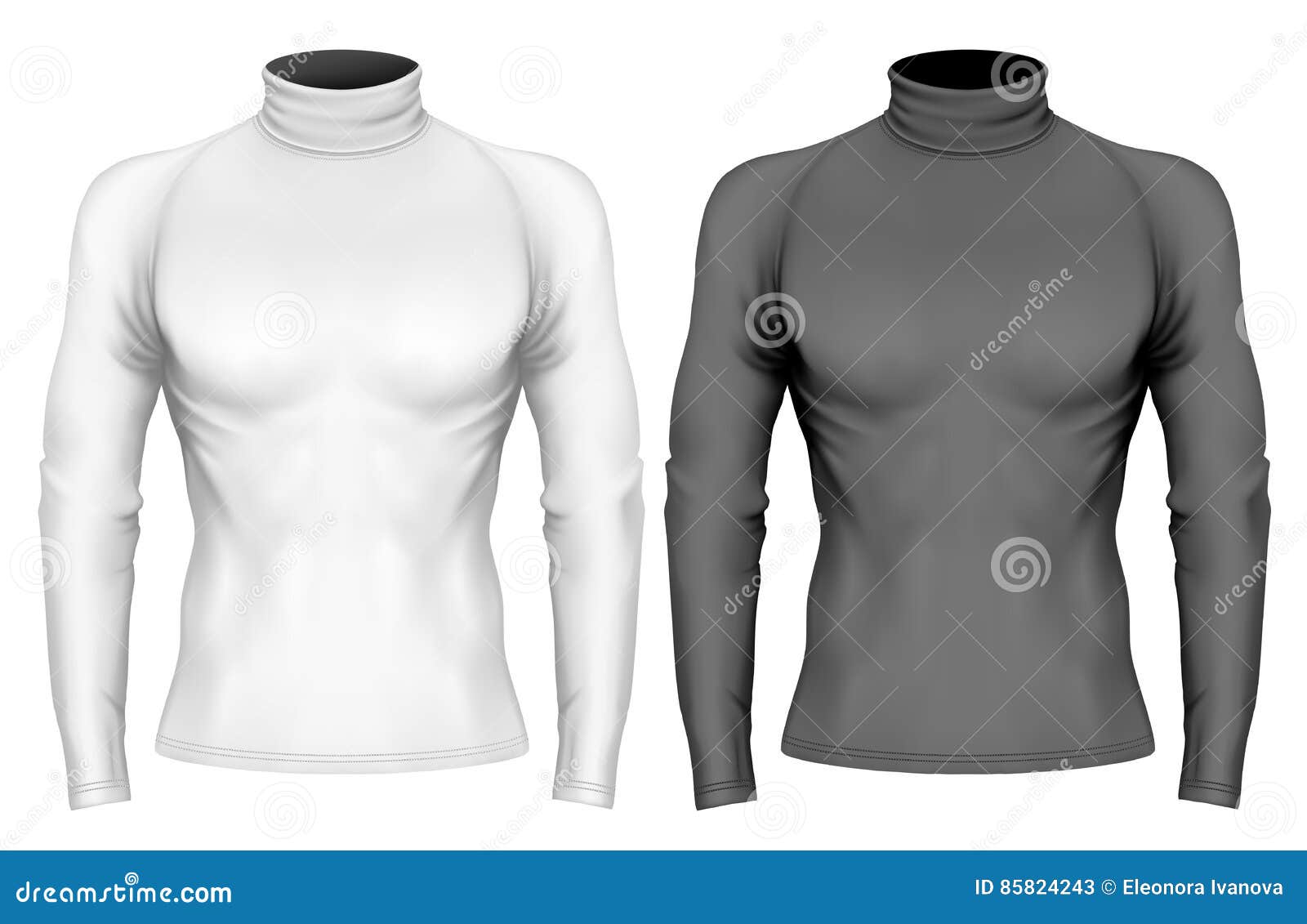 Black And White Variants Of Turtleneck Cartoon Vector | CartoonDealer ...