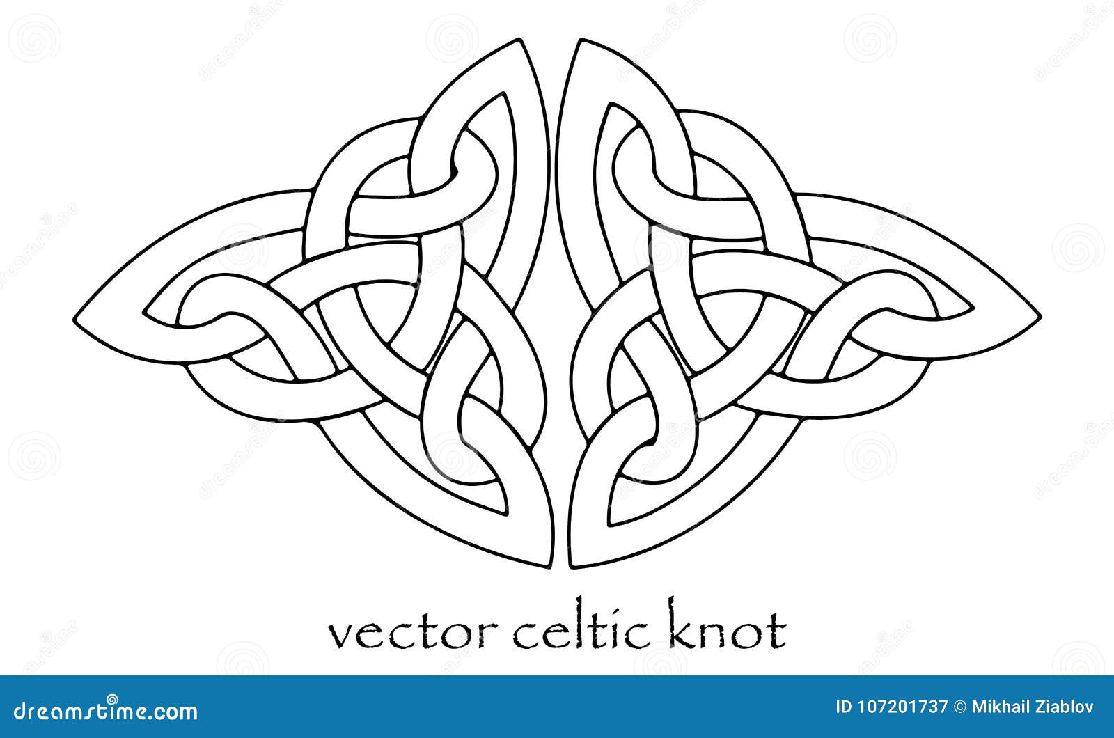 Authentic Black-white Vector Celtic Knot. Stock Vector - Illustration ...