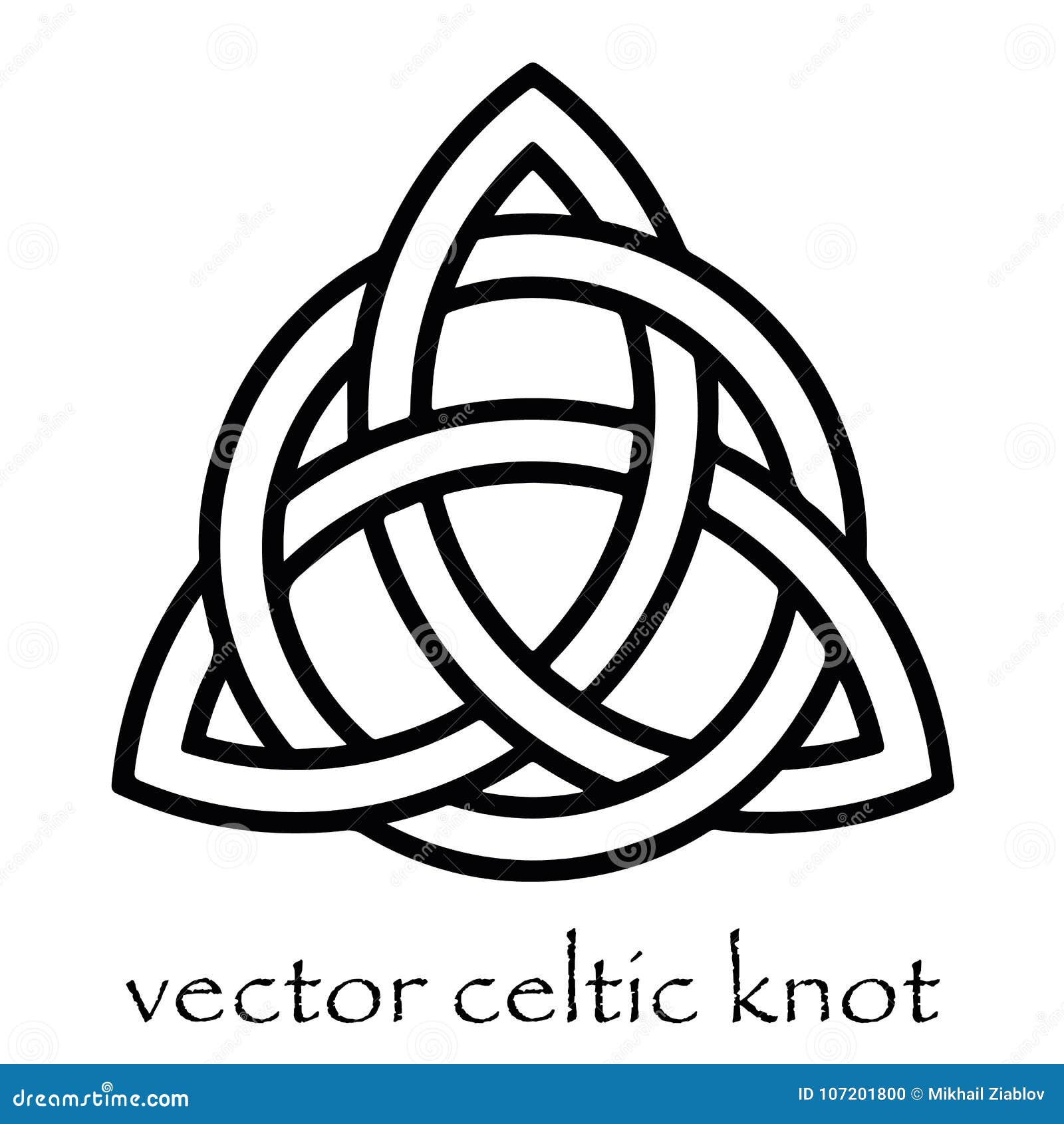 Authentic Black-white Vector Celtic Knot. Stock Vector - Illustration ...