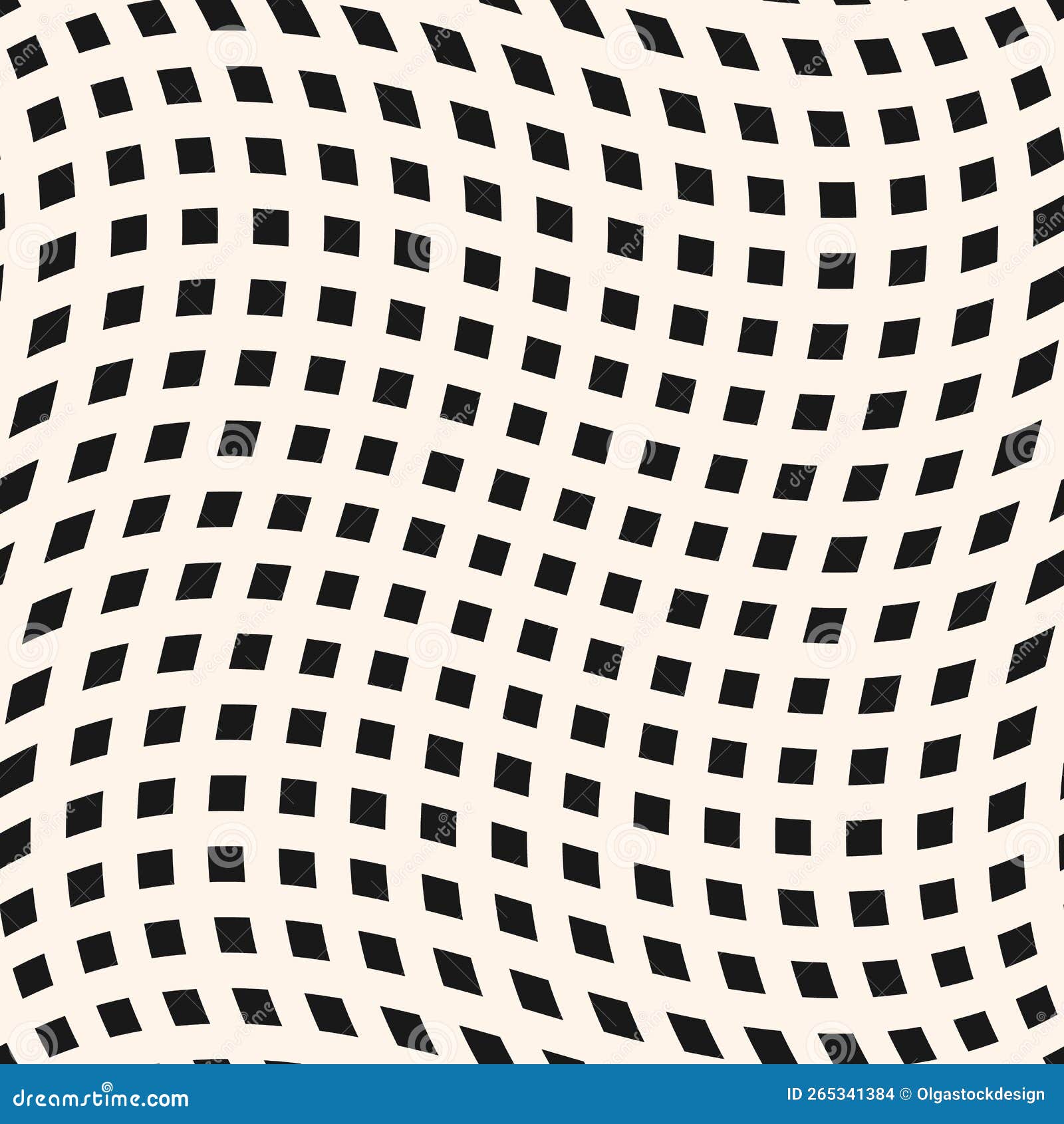 Black and White Vector Checkered Seamless Pattern with Optical Illusion ...