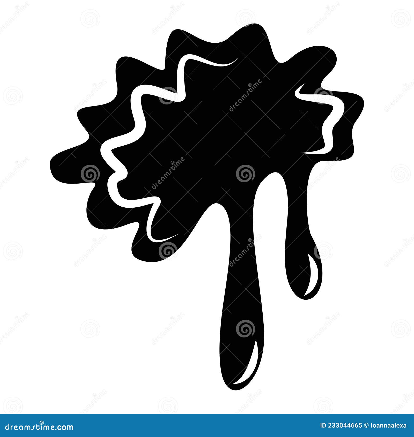 Dripping Oil Blob. Drip Drop Paint Or Sauce Stain Drip. Black Drippings ...