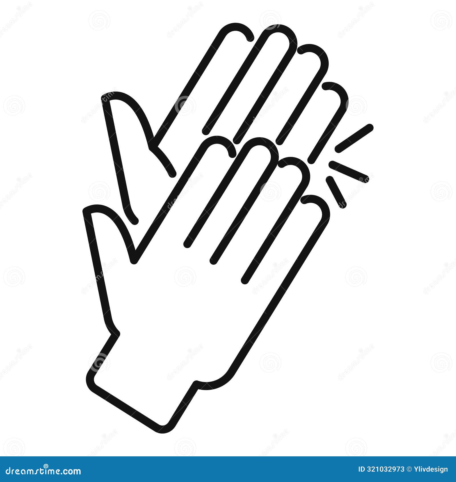 Expressing Happiness and Excitement by Clapping Stock Illustration ...