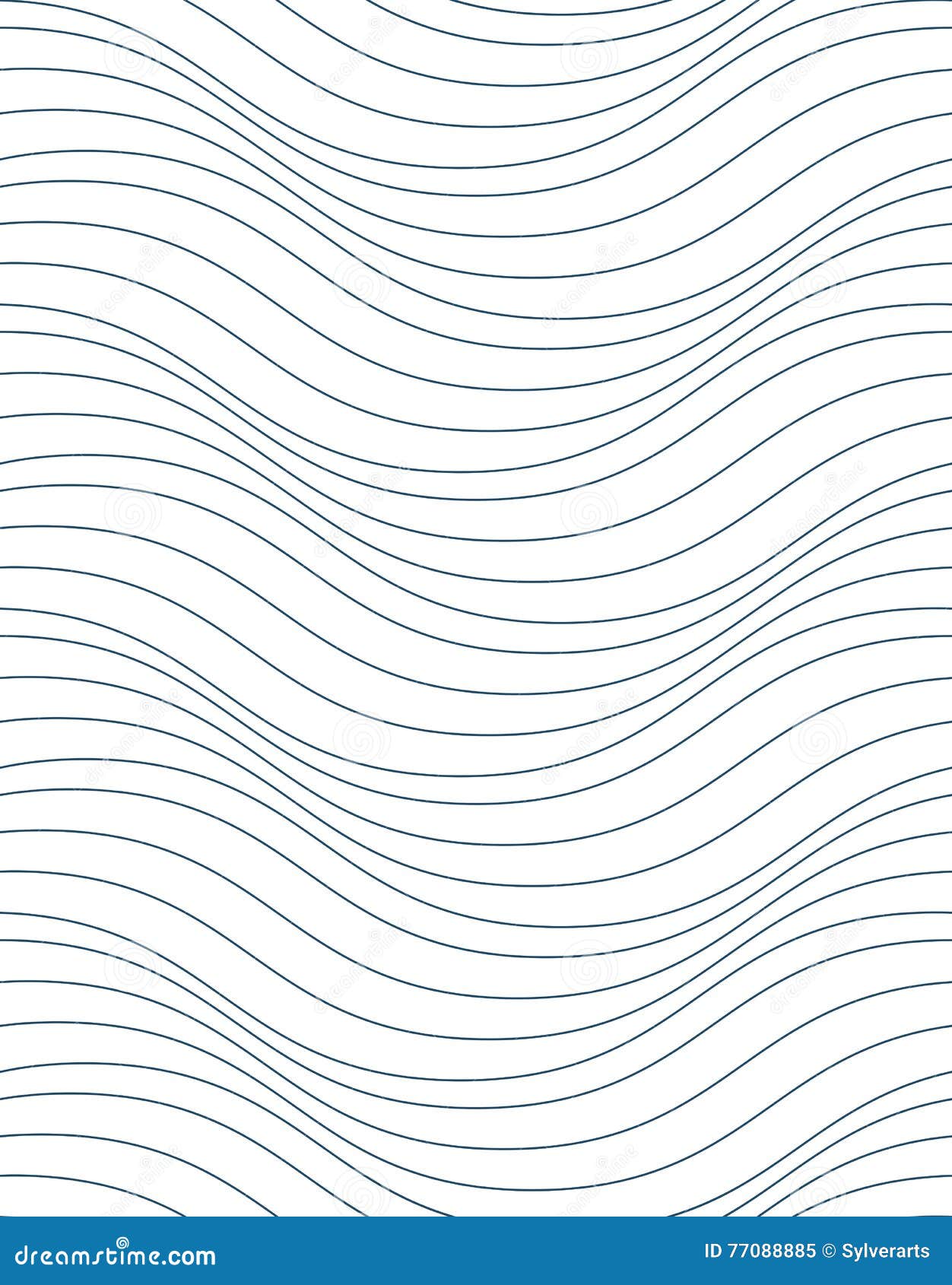 Black and White Vector Endless Pattern Created with Thin Undulate ...