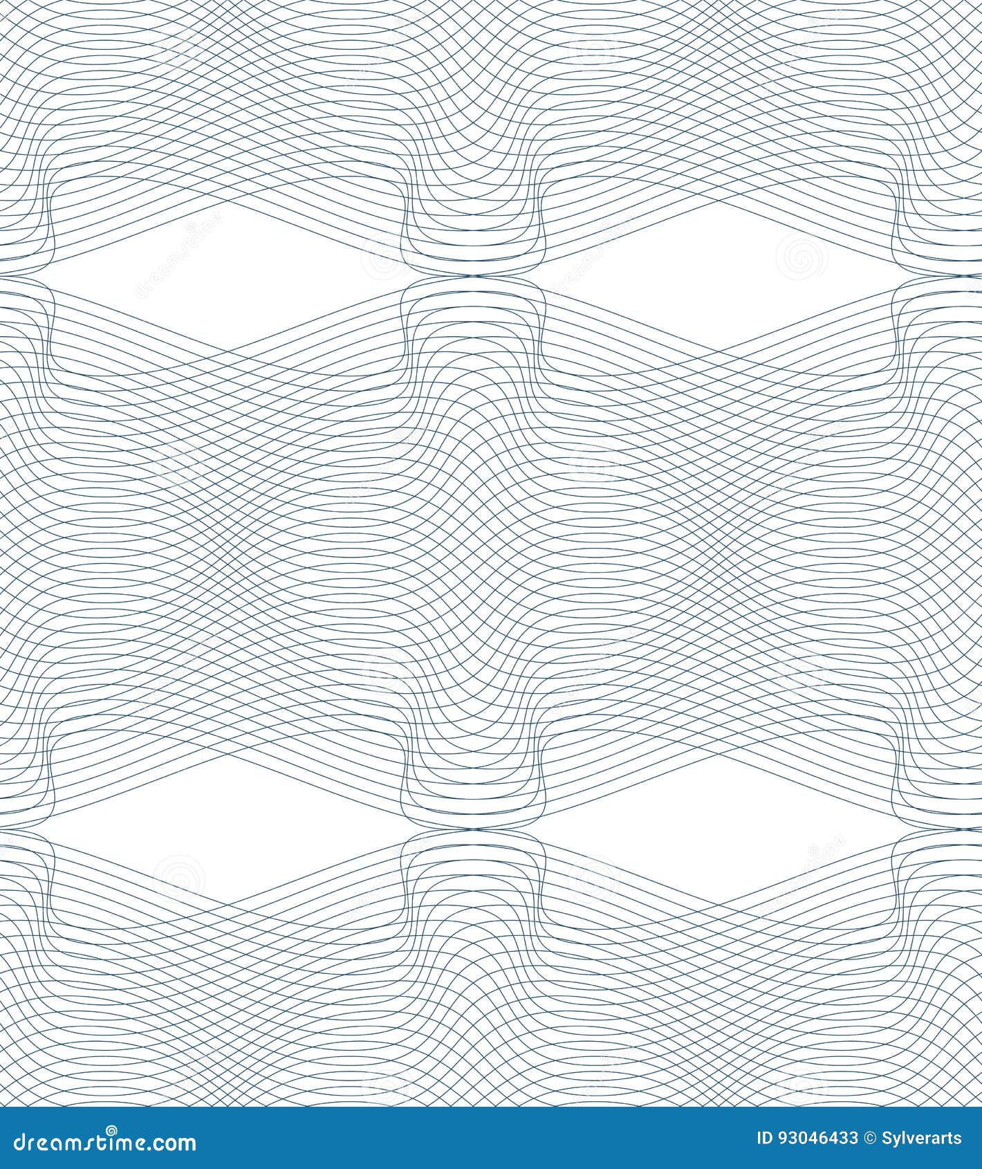 Black and White Vector Endless Pattern Created with Thin Undulate ...