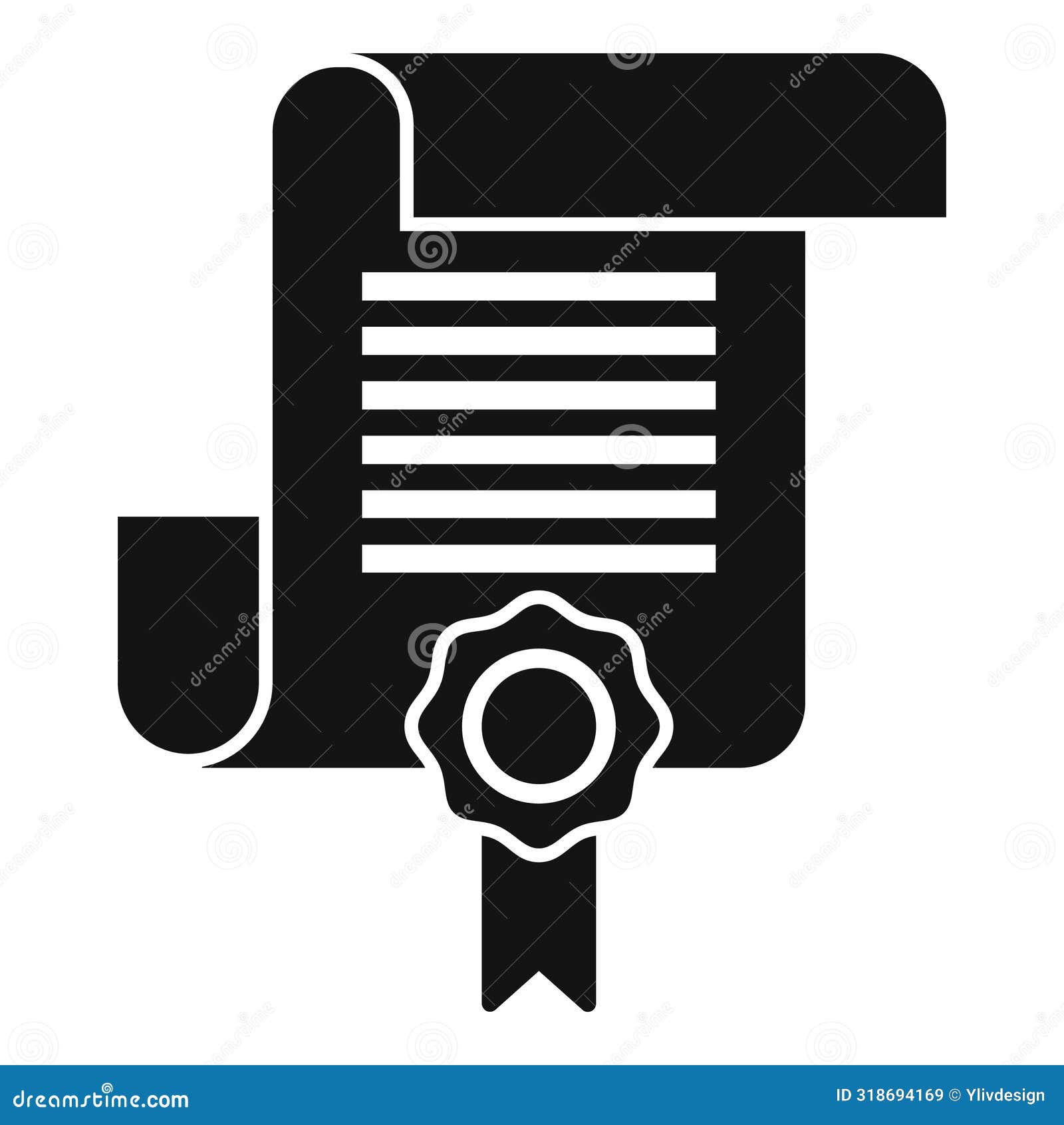 Certified Document Icon Vector Illustration Stock Vector - Illustration ...