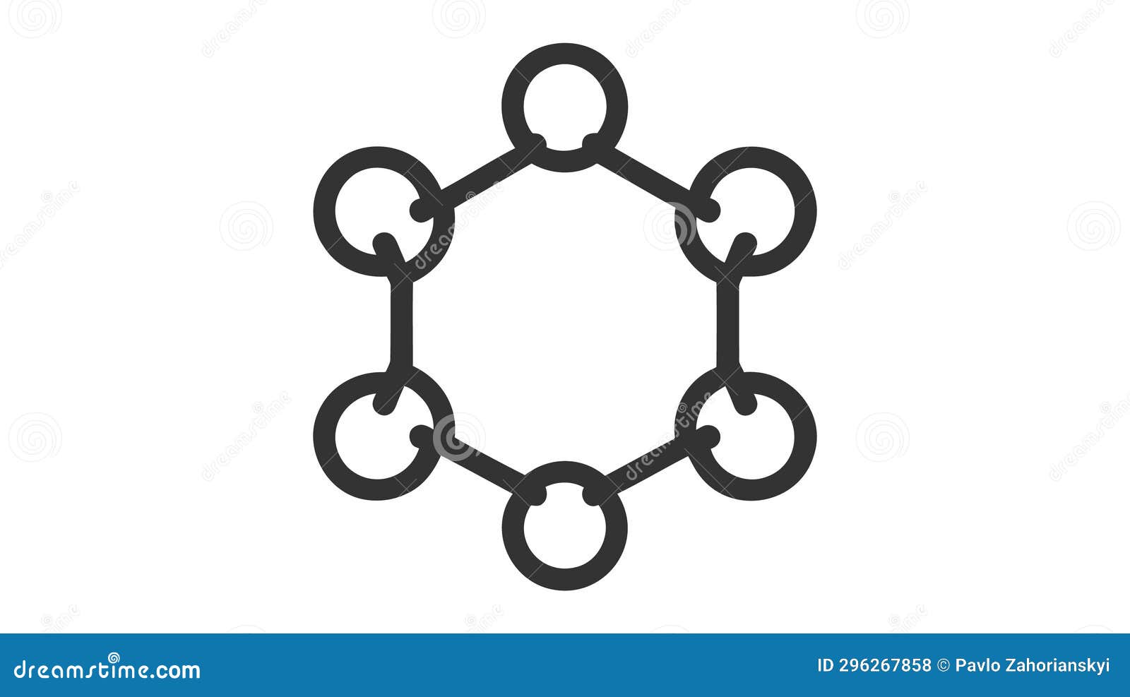 A Black and White Vector Icon of a Chemical Structure, Symbolizing ...