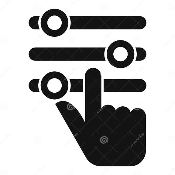 Touchscreen Interface Icon with Hand Stock Vector - Illustration of ...