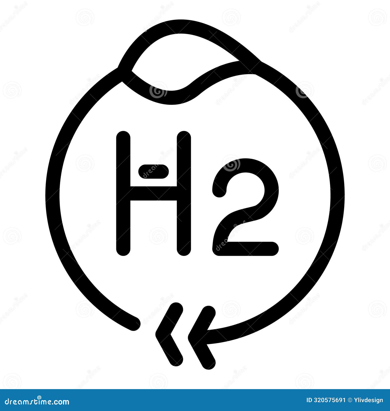 Hydrogen Molecule Symbol In Blue For EVs Stock Image | CartoonDealer ...
