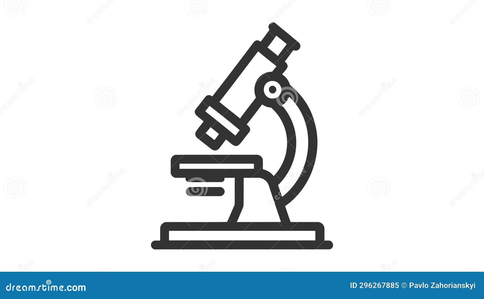 A Black and White Vector Icon of a Microscope, Representing Science and ...