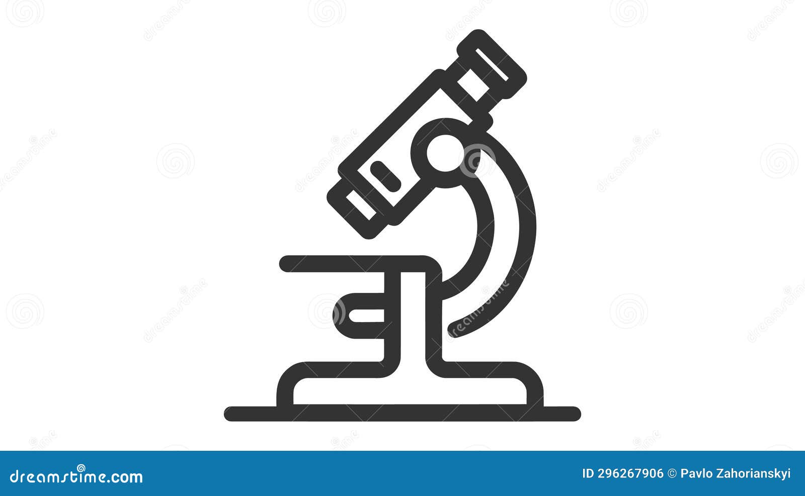 A Black and White Vector Icon of a Microscope, Representing Science and ...